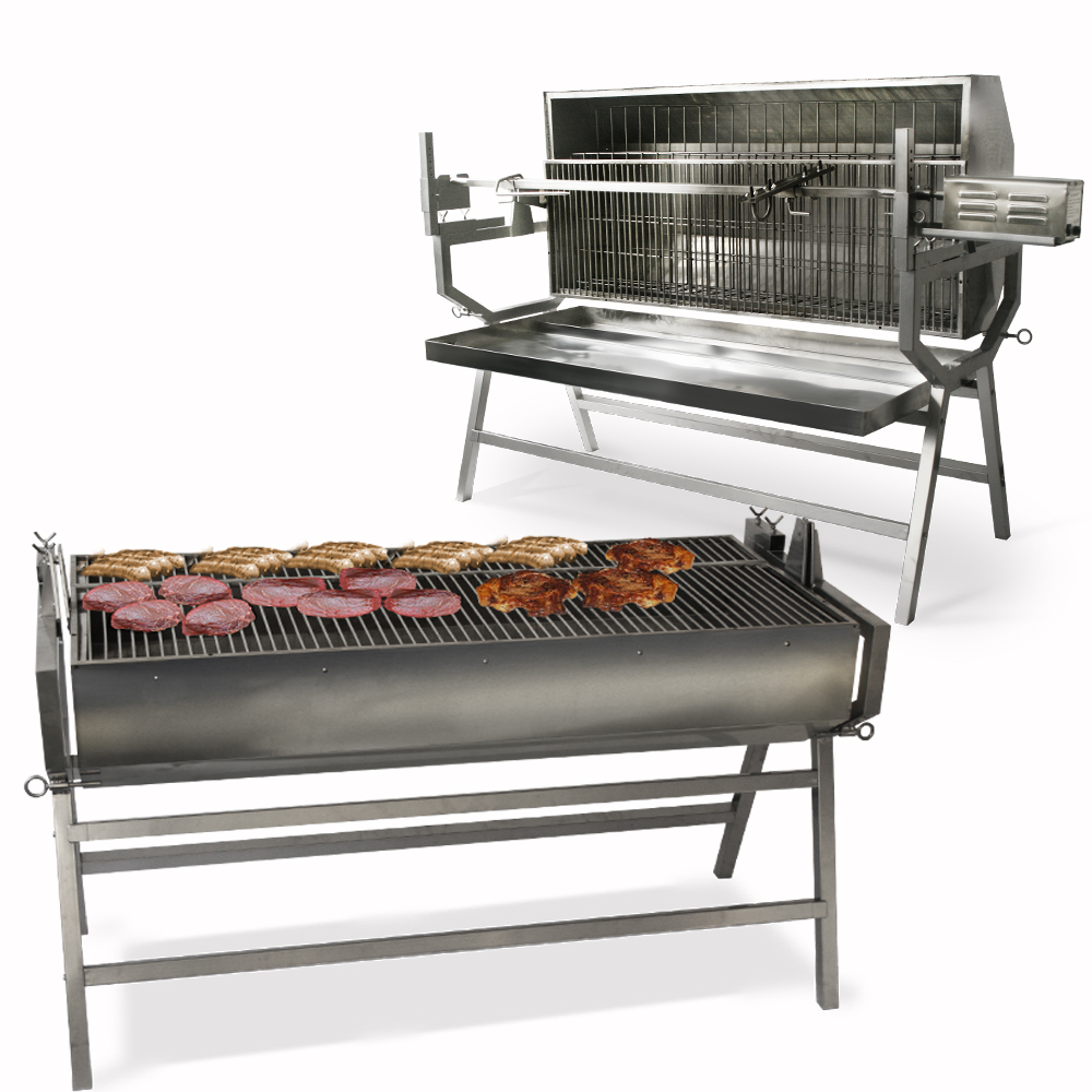 Spanferkelgrill Lammgrill Bbq Edelstahl E Motor Grossflächengrill